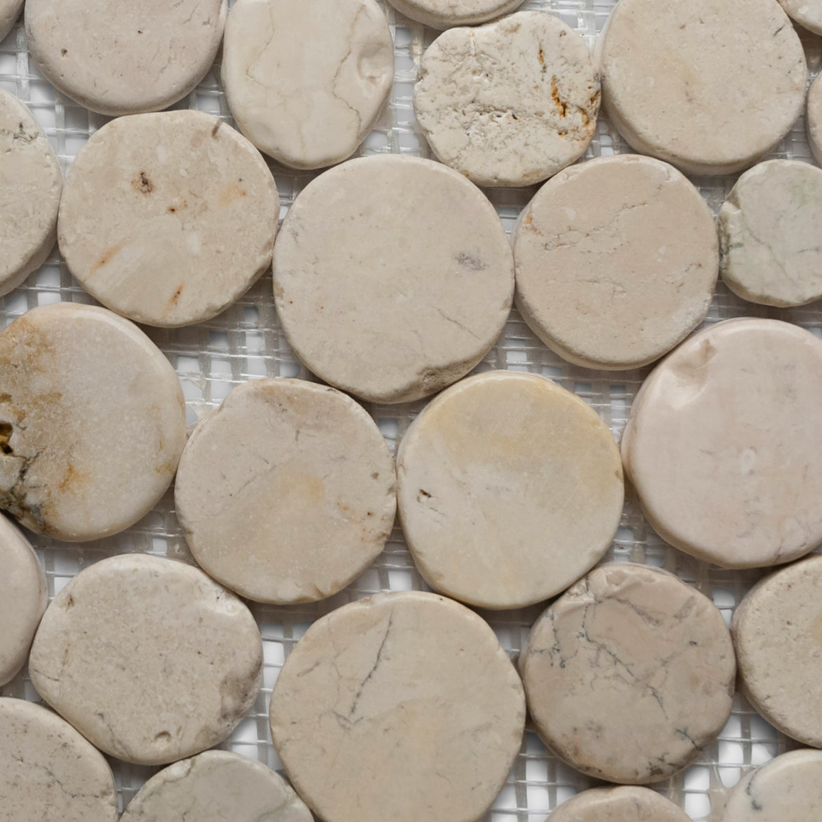 White Moon Mosaic Tile | Pebble Tile Shop