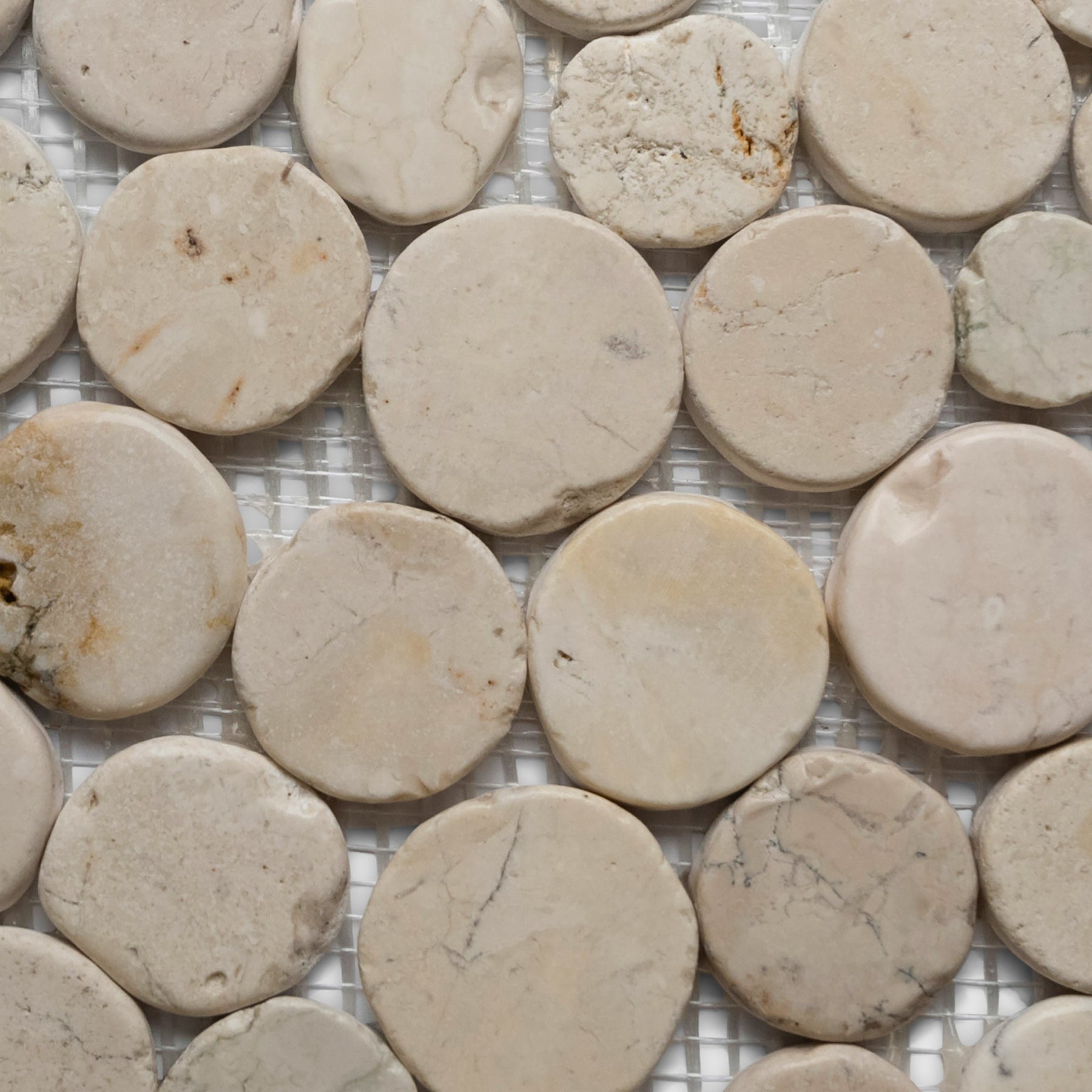 White Moon Mosaic Tile | Pebble Tile Shop