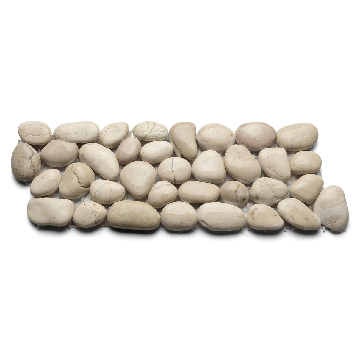 White Pebble Tile Border | Pebble Tile Borders | Pebble Tile Shop