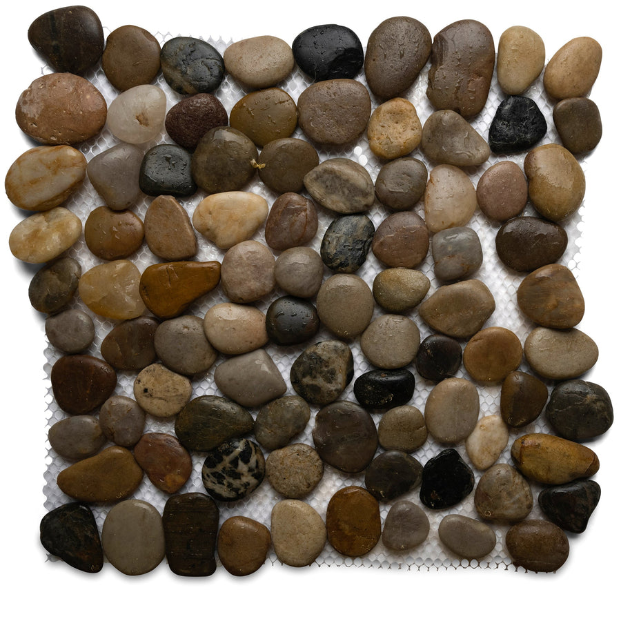 Polished Cobblestone Pebble Tiles | Pebble Tile Shop